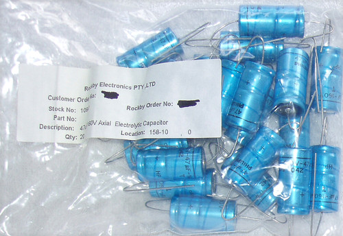 PHILIPS Blue Type 042 Electrolytic Capacitor 47uF 160V Axial NEW Old Stock