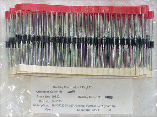 GENERAL PURPOSE POWER DIODE 1N5393 200 PIV 1.5A NEW Old Stock
