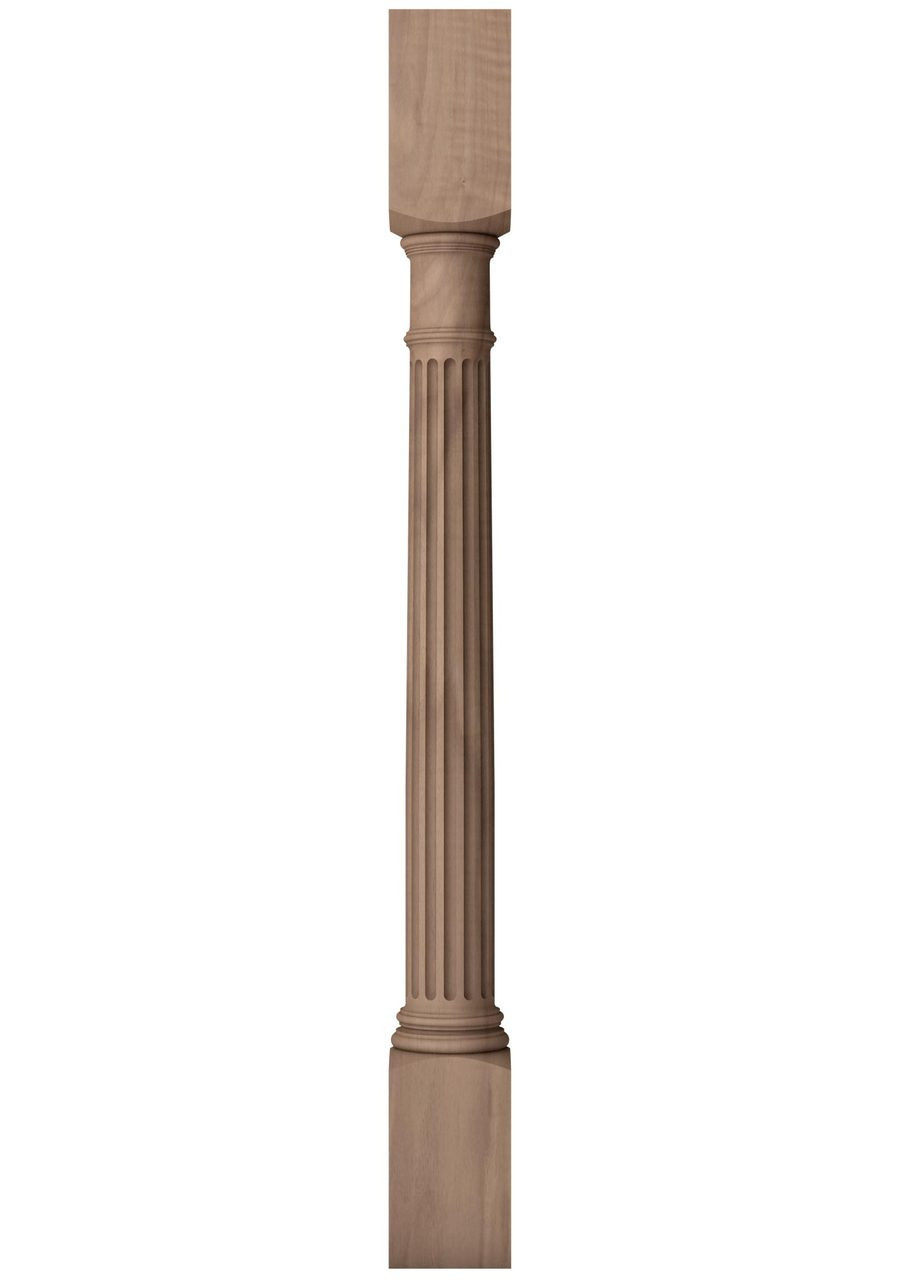 Fluted Doric Column 36" with Blocks - TableLegs.com