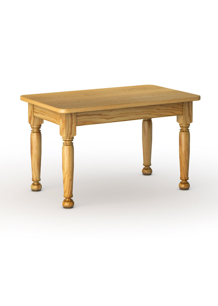 Large Country Kitchen Table – White Oak (48")