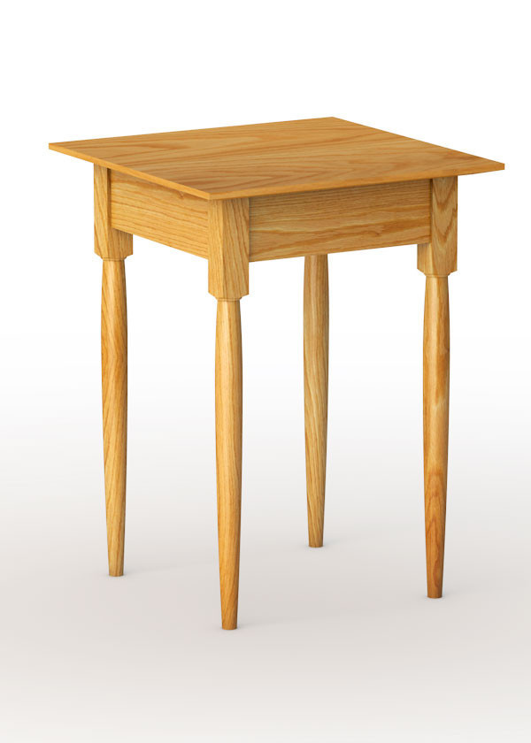 Red Oak Shaker End Table – 12" Accent Piece