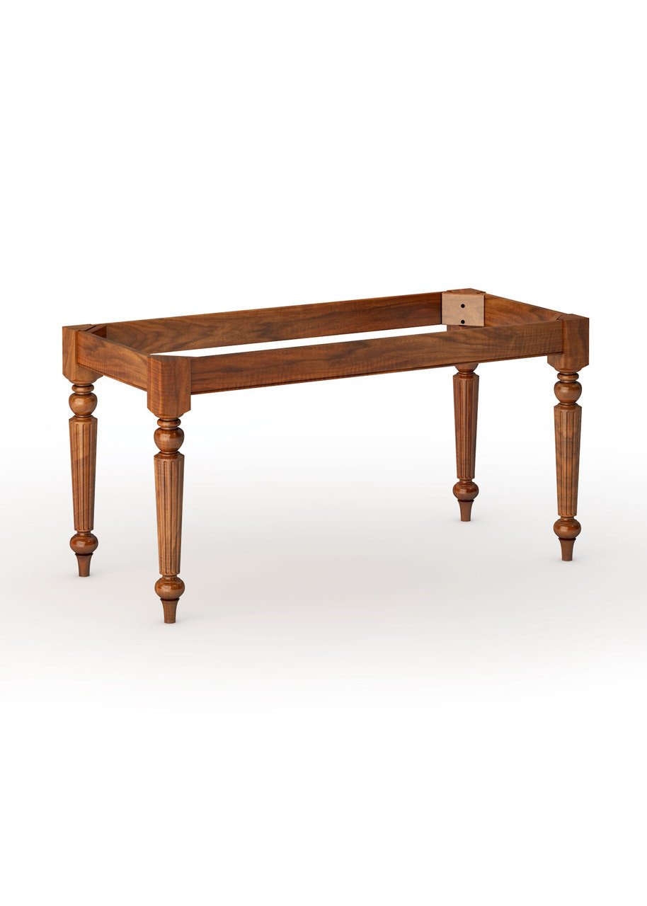 Fluted Federal Walnut Dining Table Base – 29" Leg