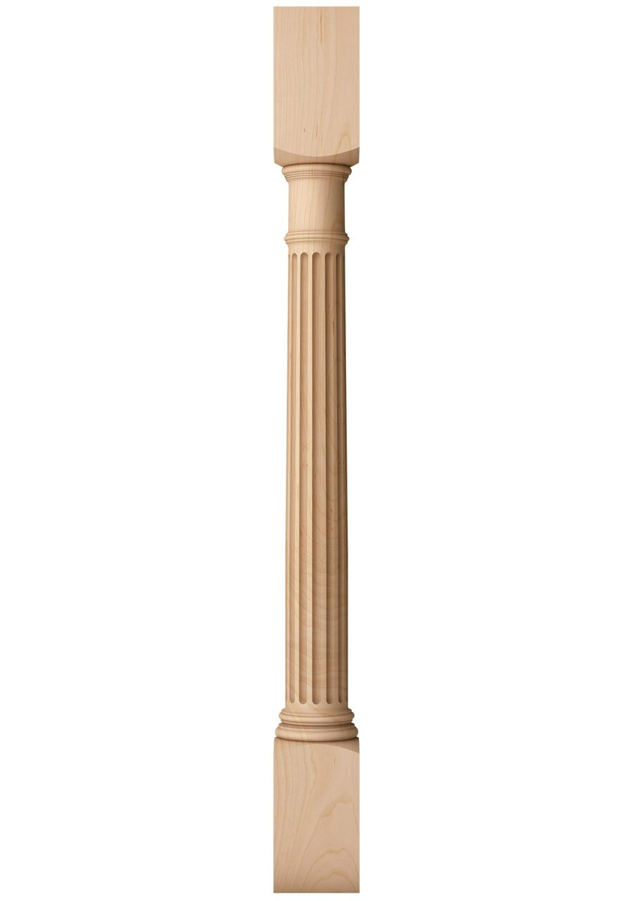 Fluted Doric Column 36" with Blocks - TableLegs.com