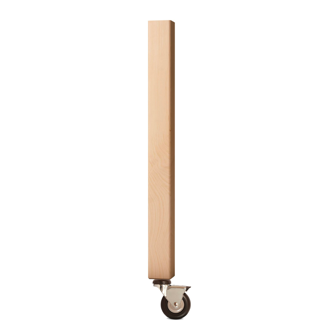 29" Parsons Square Wood Dining Table Leg w/ Caster Wheel | Shop Online