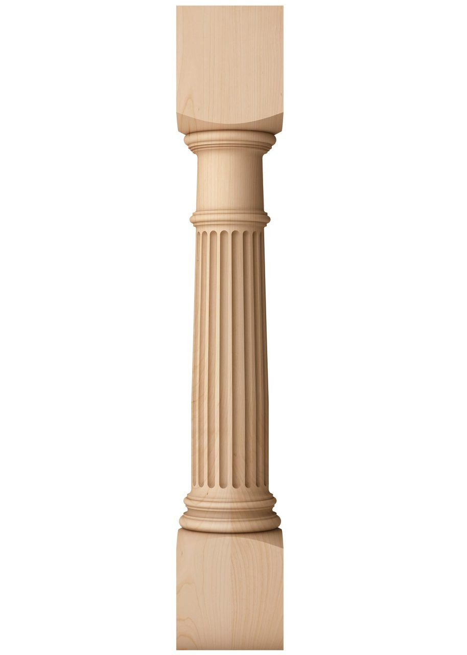 Extra Large Fluted Doric Column 36" with Blocks - TableLegs.com