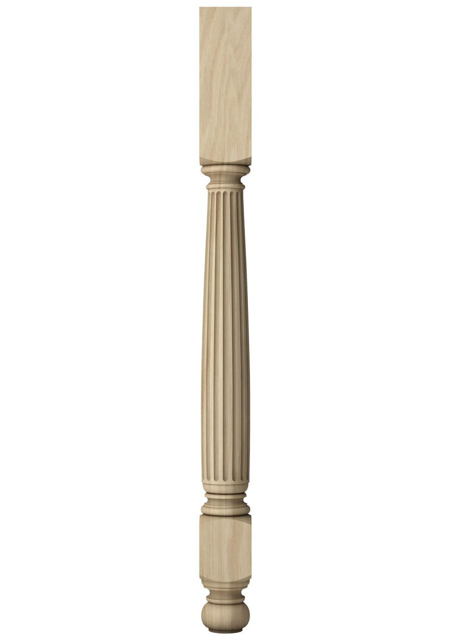Fluted Farmhouse Kitchen Leg 42" - TableLegs.com