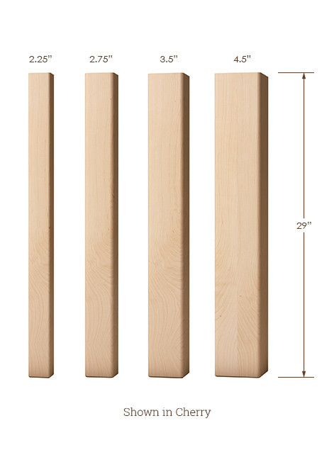 29" Parsons Square Wood Dining Table Leg | Shop TableLegs.com™