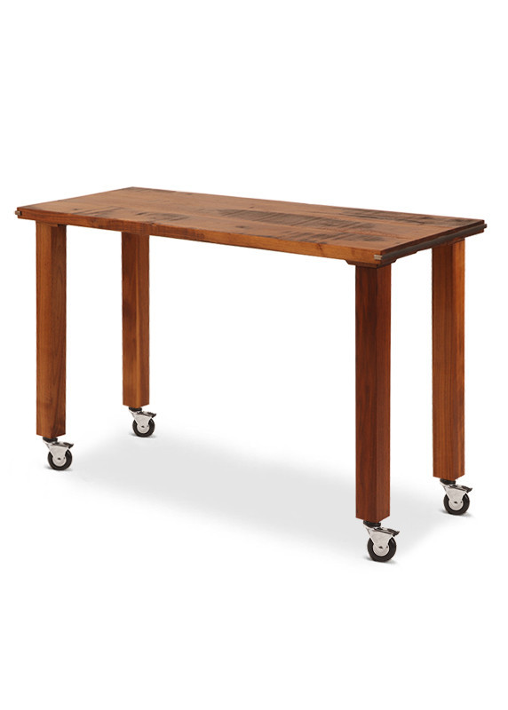 29" Parsons Square Wood Dining Table Leg w/ Caster Wheel | Shop Online