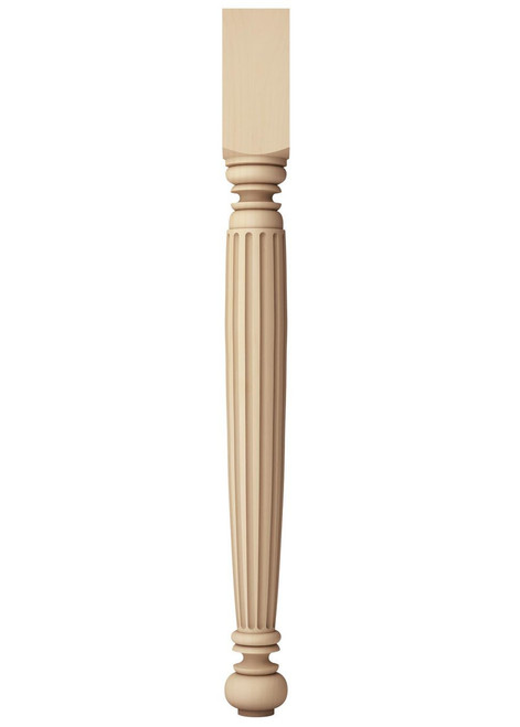 Fluted Farmhouse Dining Table Leg 29" - TableLegs.com