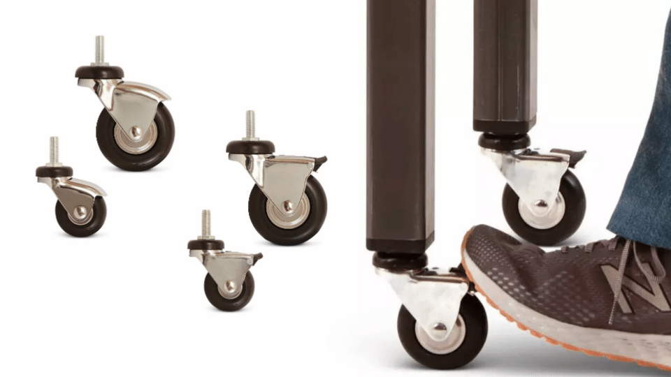 How to Attach Casters to Metal Legs - Tablelegs