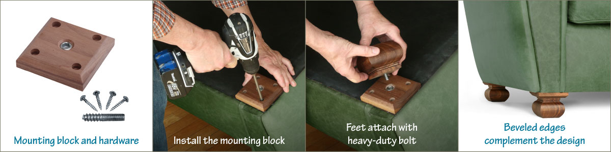 8 Easy Ways To Attach Furniture Feet - Tablelegs