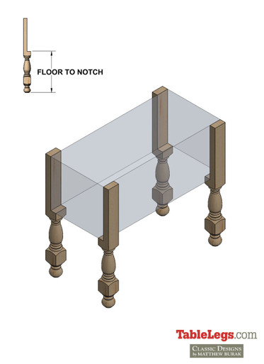 Split Stop Notching - TableLegs.com