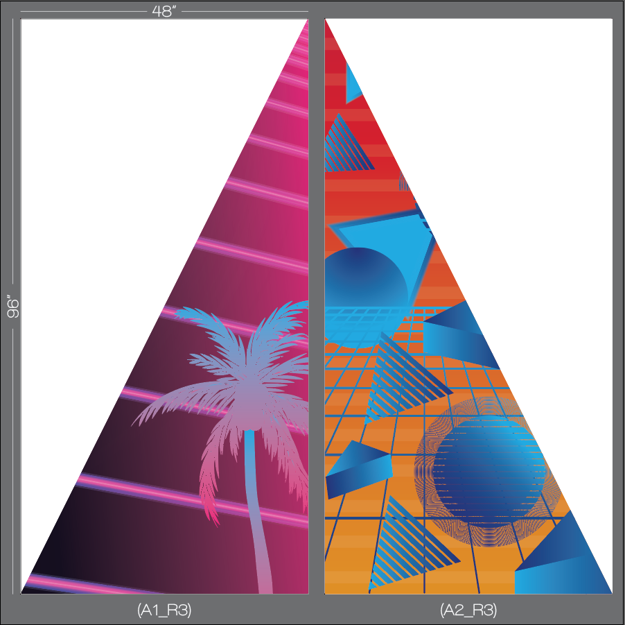 Retro 80's Collection - Triangular Coroplast Prop (20211807_A1-A2 ...