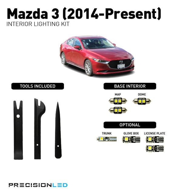 Mazda 3 Premium LED Interior Lighting Package 2015, 2014