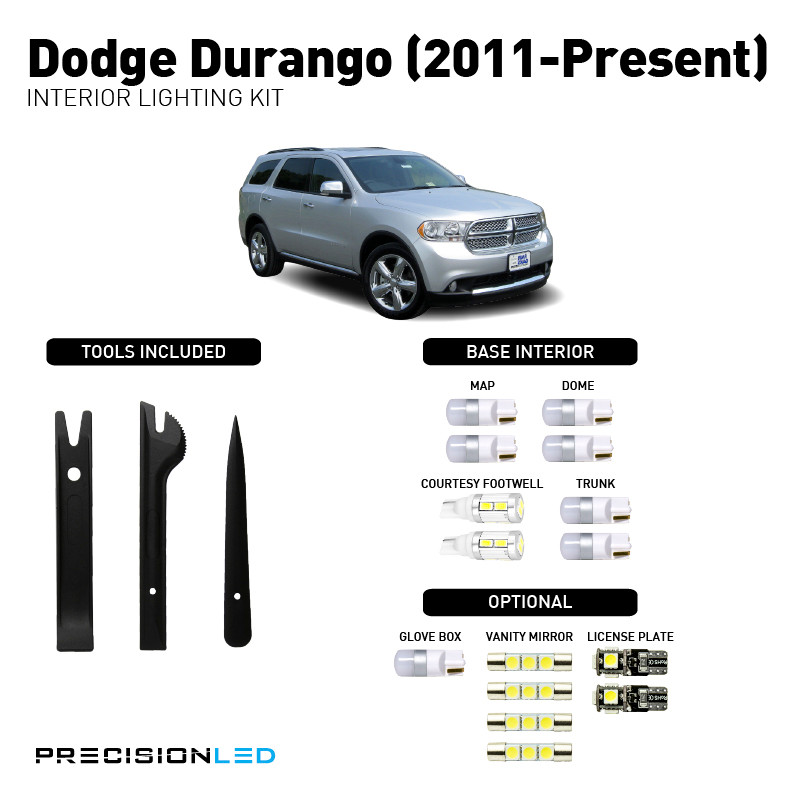 Dodge Durango Premium LED Interior Lighting Package 2015, 2014, 2013, 2012