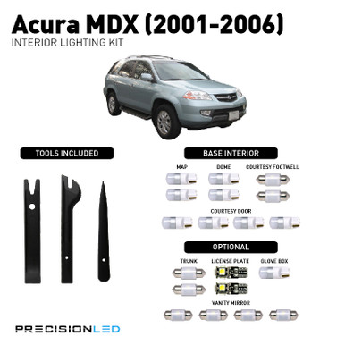 Acura MDX Premium LED Interior Lighting Package 2006, 2005, 2004, 2003