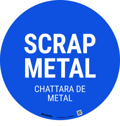 Scrap Metal Floor Sign | Kasama.us