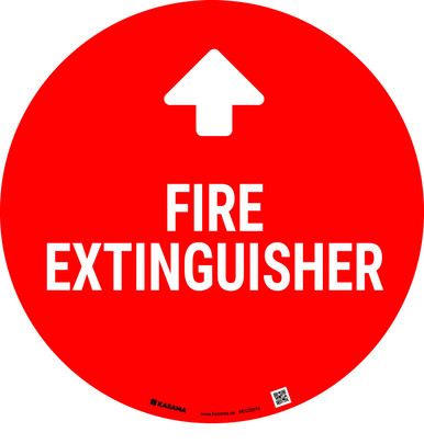 Fire Extinguisher Direction Floor Sign | Kasama.us