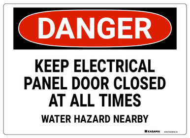 Danger Sign - Keep Electrical Panel Door Closed | Kasama.us