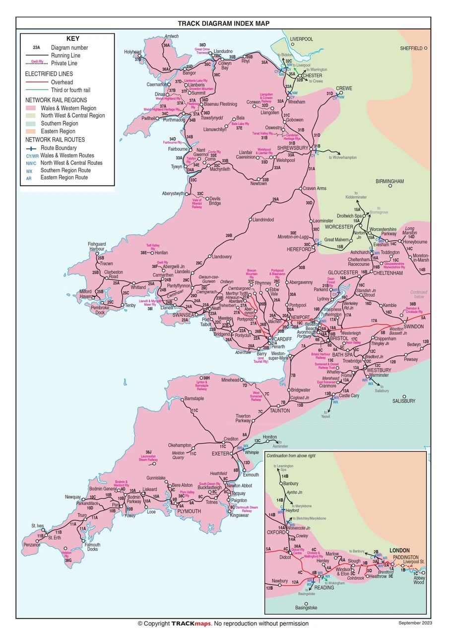 Railway Track Diagrams Book 3 - Western and Wales - Trackmaps