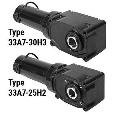 3040, 1/3 Hp, 83 Rpm, 30:1, 475 Lb-in, 33A7-25H2, 24Vdc, Right Angle ...