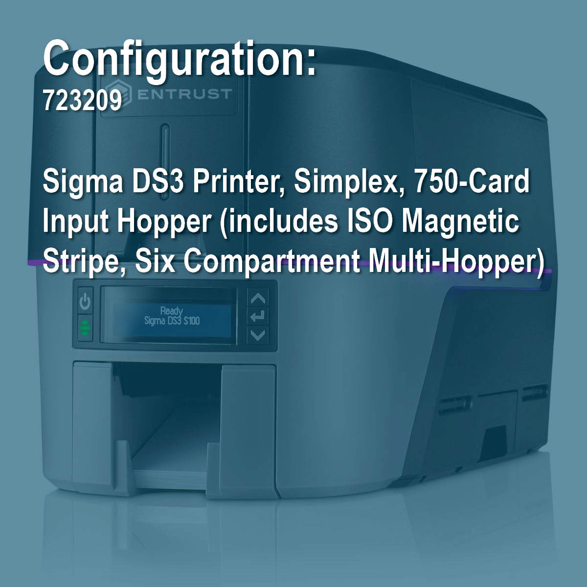 Entrust (Formerly Datacard) 723209 Sigma DS3 Simplex ID Card Printer ...