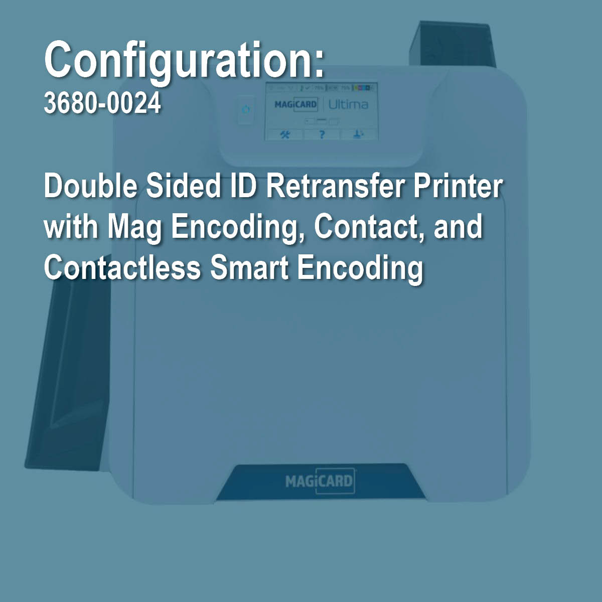 Magicard 3680-0024 Ultima Mag Smart Duplex Retransfer ID Card Printer ...