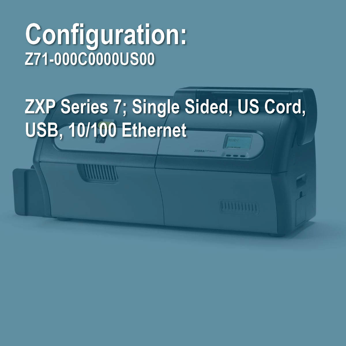 Zebra Z71-000C0000US00 ZXP7 Simplex ID Card Printer - AnythingID