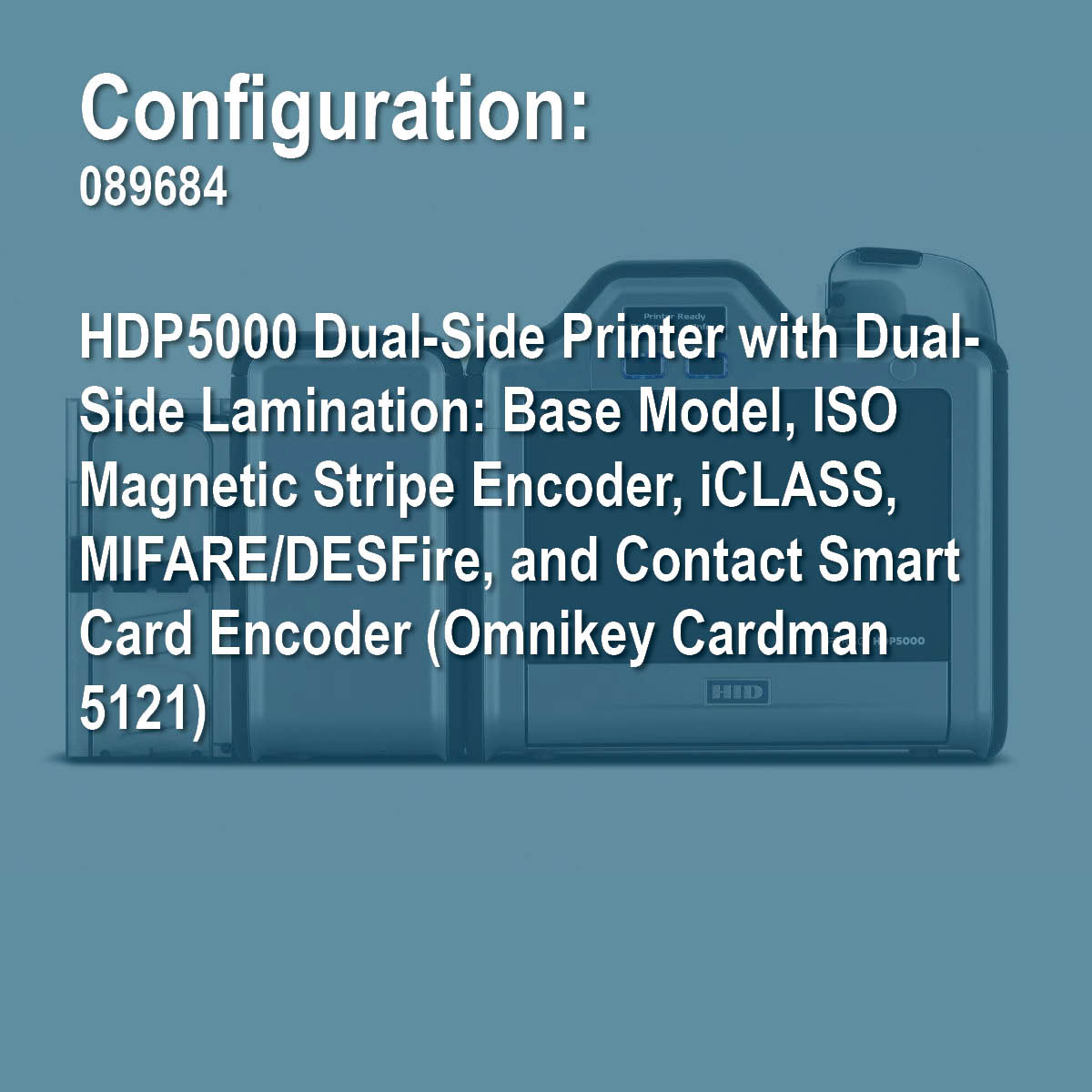 Fargo (by HID Global) 089684 HDP5000 Duplex Retransfer ID Card Printer ...