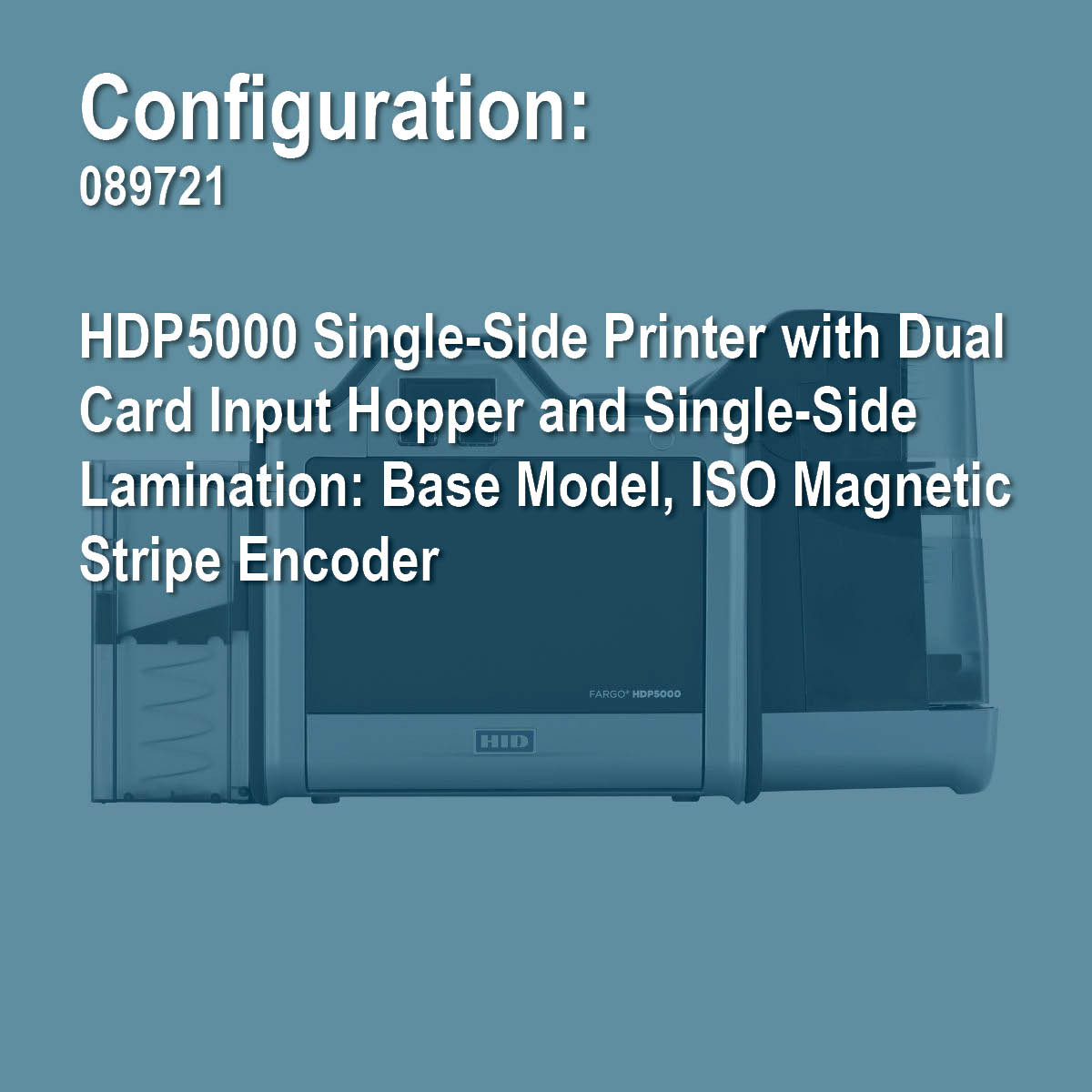 Fargo (by HID Global) 089721 HDP5000 Simplex Retransfer ID Card Printer ...