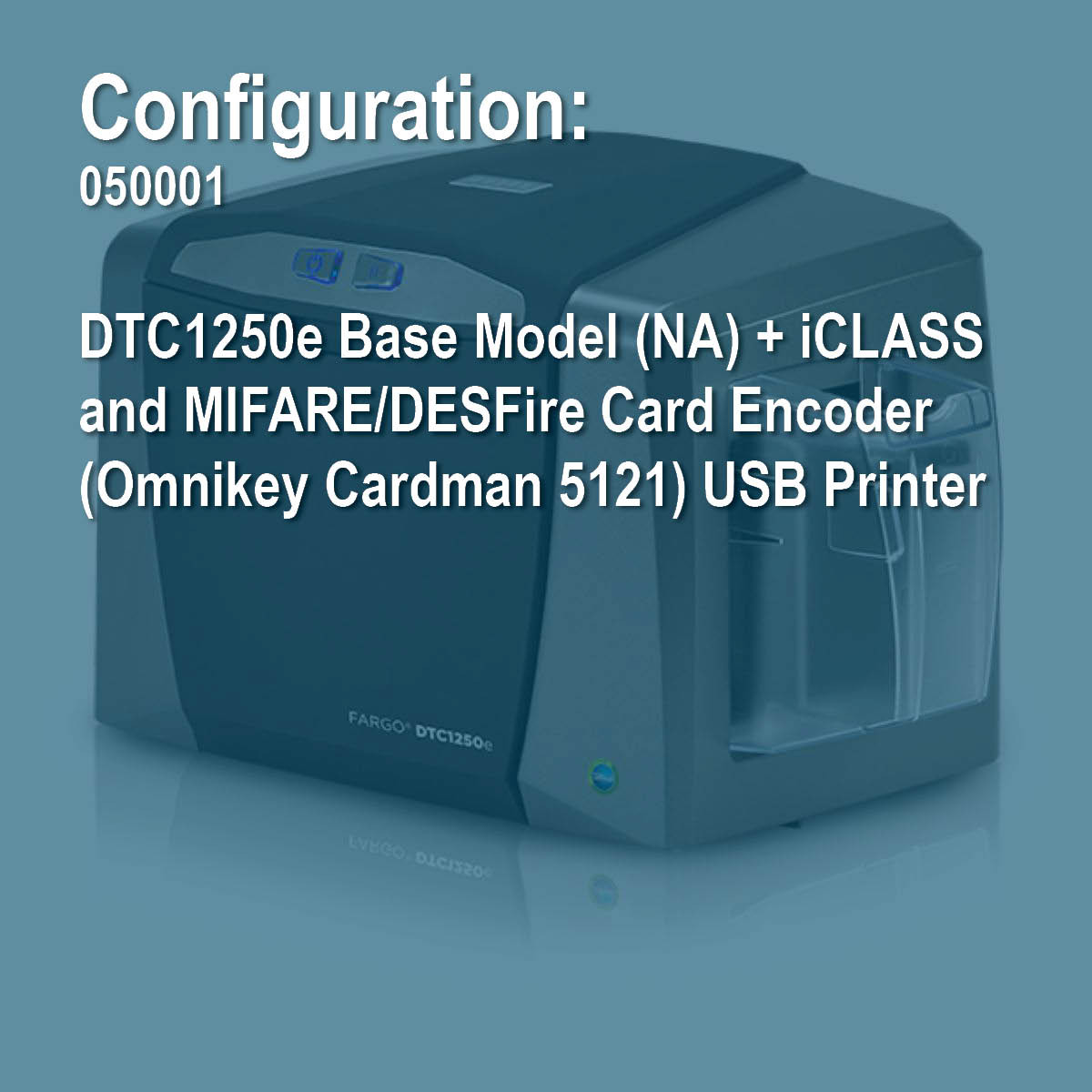 Fargo (by HID Global) 50001 DTC1250e Simplex ID Card Printer - AnythingID
