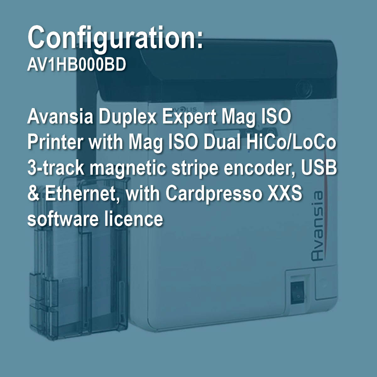Evolis AV1HB000BD Avansia Duplex Retransfer ID Card Printer - AnythingID