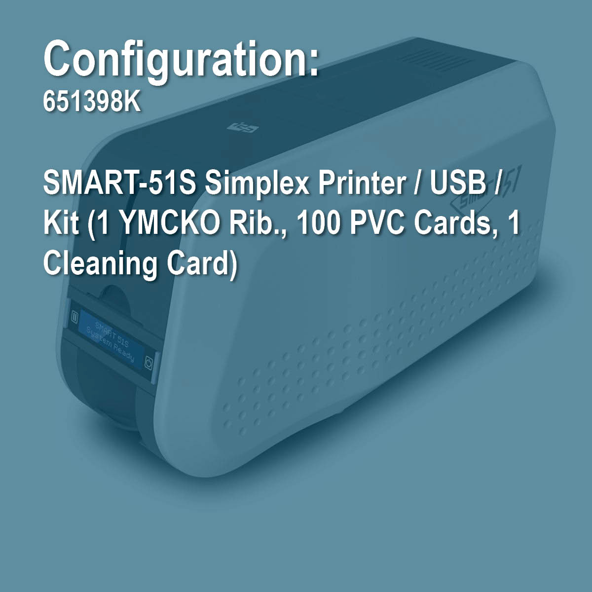 IDP 651398K SMART-51S Simplex ID Card Printer Kit - AnythingID