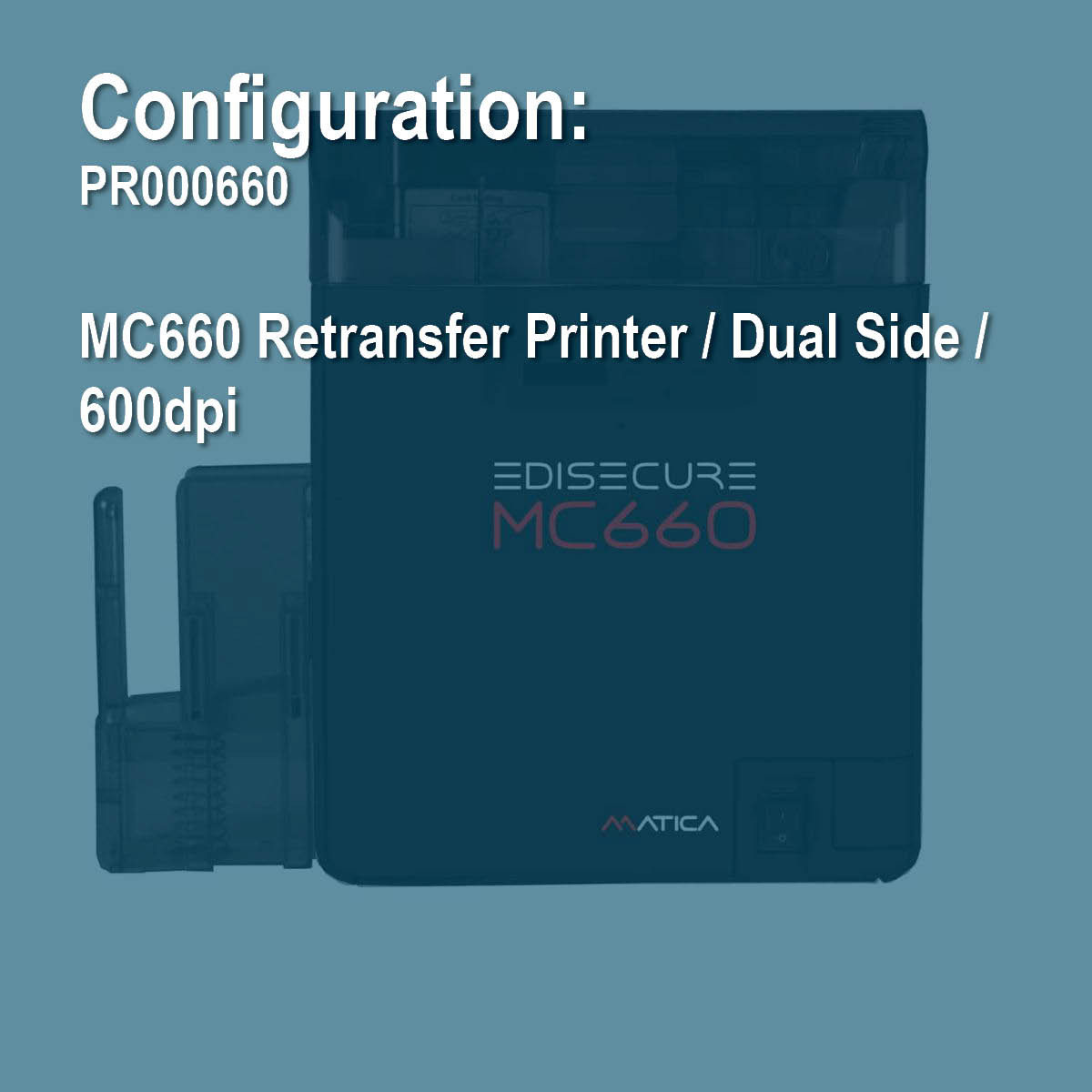 Matica PR000660 MC660 Duplex Retransfer ID Card Printer - AnythingID