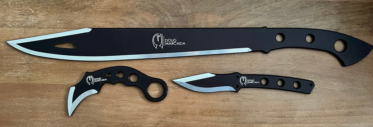 Espada Y Daga Combo Anodized Trainers (Sword, Knife & Curved Blade)