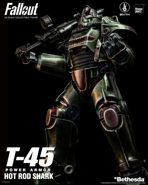 Threezero Fallout T-45 Hot Rod Shark Power Armor 1/6 Scale Action Figure