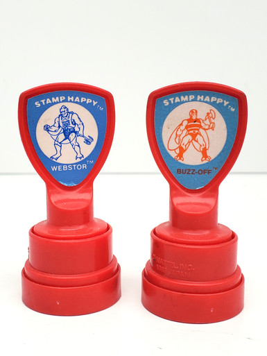 Mattel (1983) MOTU Stamp Happy Webstor and Buzz-Off
