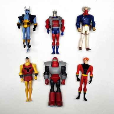 Mattel JLU Blue Devil, Shining Knight, Vigilante set of 6 (No package)
