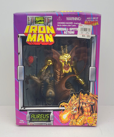 ToyBiz (1995) Iron Man DRAGONS Aureus Gold Dragon action figure