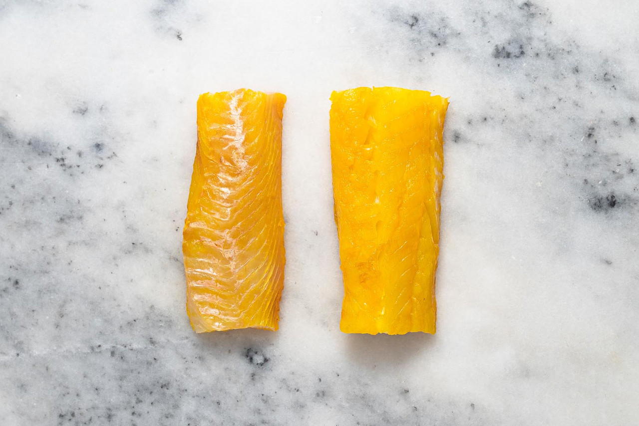 Dyed Smoked Haddock Loin Portions | Regal Fish