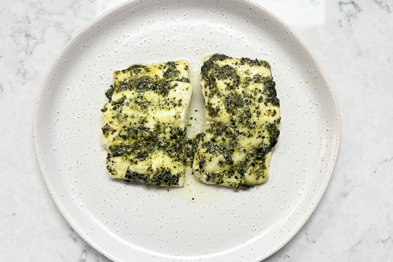 2 Haddock Fillets portions with Pesto Melt - Regal Fish Supplies Limited