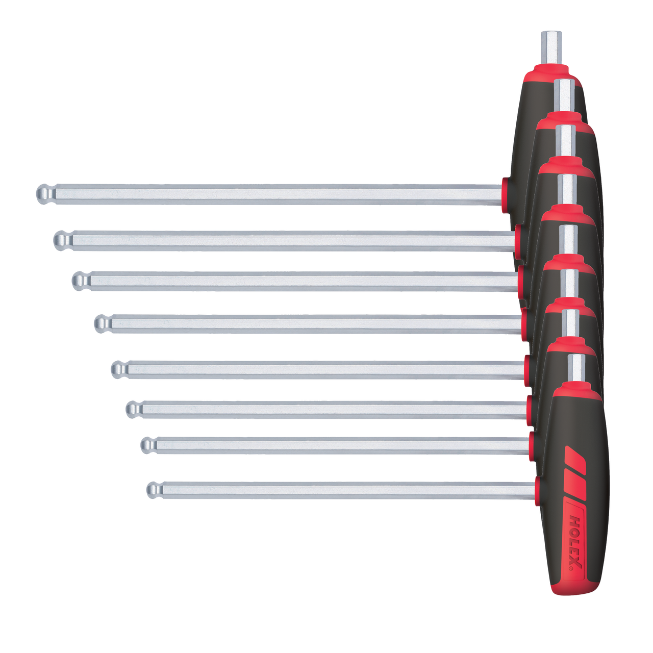Holex Ball Point Hexagon Screwdriver with T-handle Side Drive Set of 8 ...