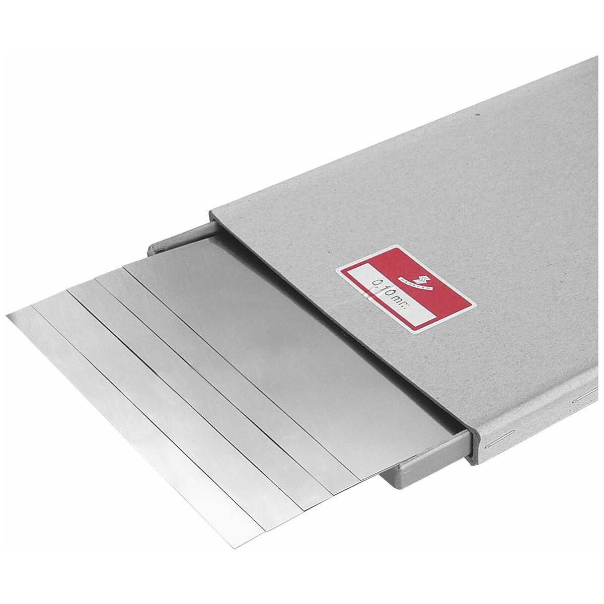 Hasberg Shim stock set 5 pieces 150×500 mm, stainless, Thickness: 0,05mm