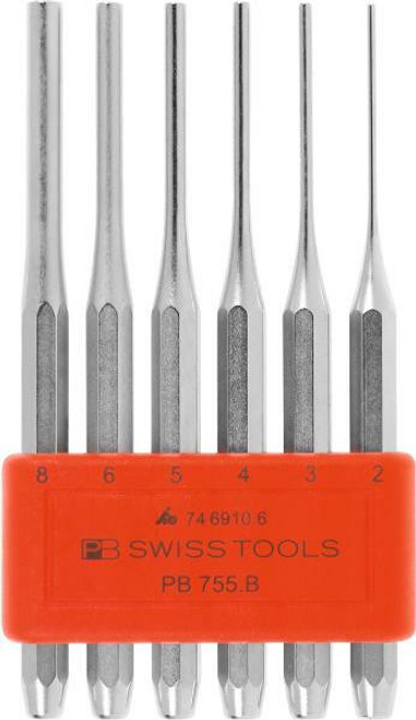 PB Swiss 755.BL RB 6 Piece Pin Punch Set