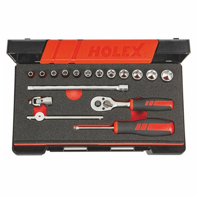Holex 1/4" Drive Socket Set of 17 | German Hand Tools