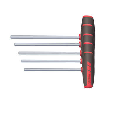 Holex Hex Screwdriver with T-handle Set Inch Sizes