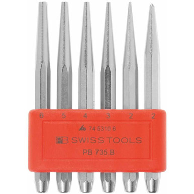 PB Swiss Taper pin punch set, special quality in a plastic holder ...
