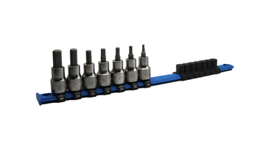 Holex 3/8 Inch Drive Hex Bit Socket Set of 7 | Screwdriver Bits