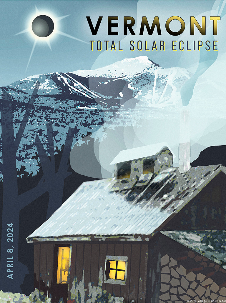 Vermont Solar Eclipse Poster | Total Solar Eclipse April 8, 2024 ...