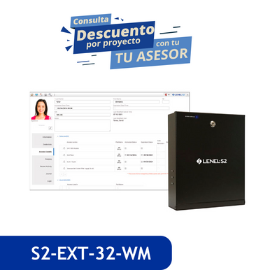 Netbox Extreme Controller Montura de Pared 32 Licencias S2-EXT-32-WM